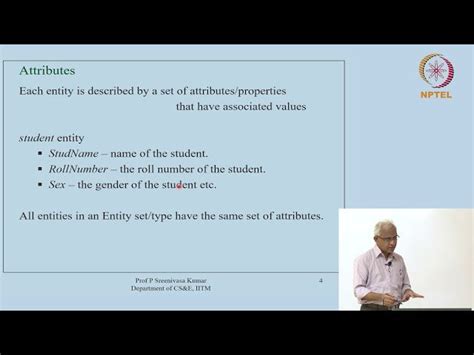 Free Video Introduction To Entity Relationship Model From Nptel Noc Iitm Class Central