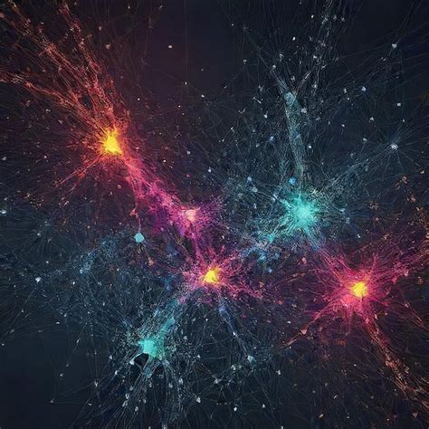 Abstract Particle Connection Network Background Ai Generated Premium Ai Generated Image