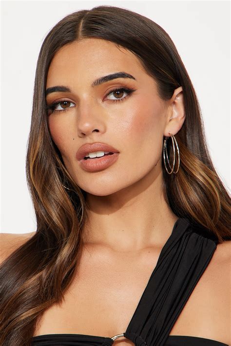 Double Loop Hoop Earrings Silver Fashion Nova