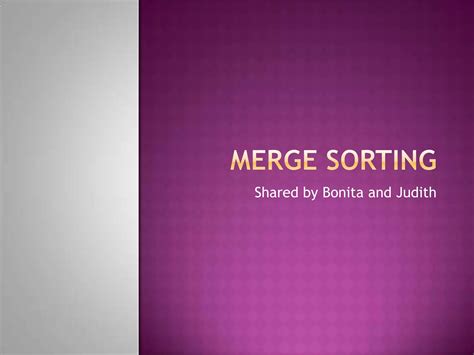 Merge Sorting V2 Ppt