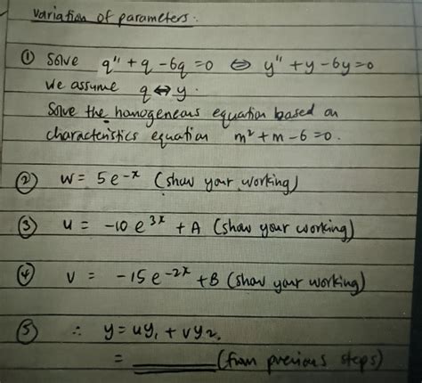 Using Variation Of Parameters1 ﻿solve