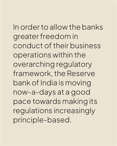 Principle Based Vs Rule Based Approach To Regulations By The Rbi In The