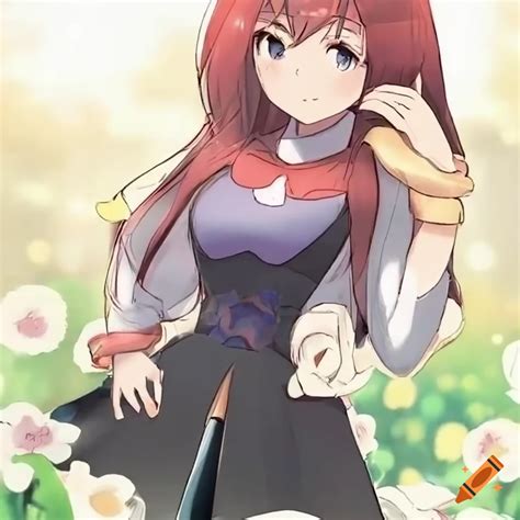 Waifu Original Character In Spring Attire Inspired By The Pokémon