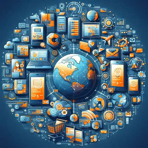 Digital Global Network Concept Stock Image Image Of Generated Online 310920727