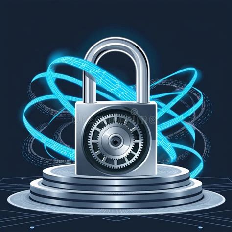 Blockchain Security Defending Digital Assets With Cryptographic Tools Stock Illustration