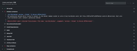 Initializing Containers Fails On Self Hosted Runners · Issue 486