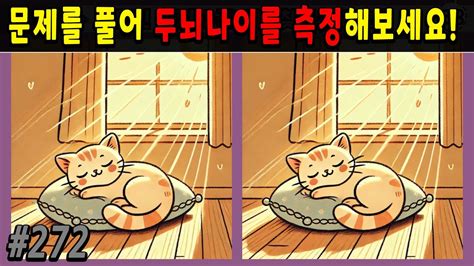 다른그림찾기틀린그림찾기 272 60세 이상 필수 치매예방 두뇌운동 숨은 그림 찾기 쉬운 게임 Youtube