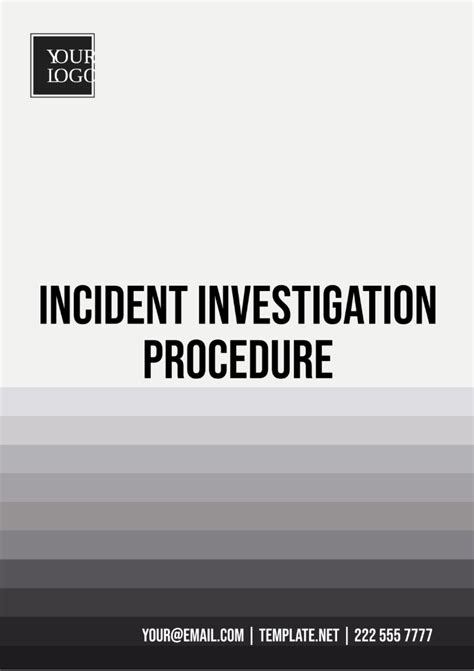 Free Incident Investigation Procedure Template To Edit Online