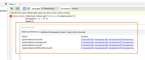 Systemreactive Linqpad Error With Rxnet Observable Stack Overflow