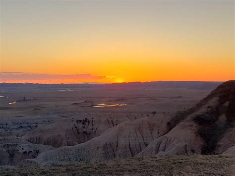 Sunset In The Badlands National Park South Dakota Usa Rpics