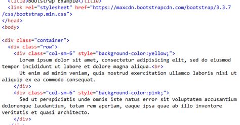 Learn Coding BOOTSTRAP STACKED HORIZONTAL BOOTSTRAP GRID SMALL ALC