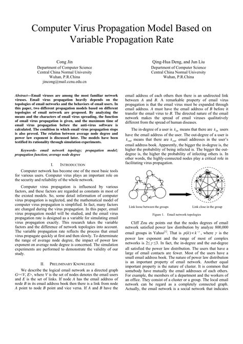 pdf computer virus propagation model based on variable propagation rate