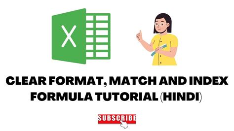 Clear Format Option In Excel Match And Index Formula Tutorial In Excel Youtube