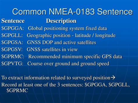 ppt introduction to gps data nmea and rtcm powerpoint presentation id