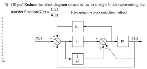 Solved Pts Reduce The Block Diagram Shown Below To A Chegg Com