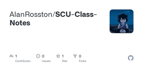 GitHub AlanRosston SCU Class Notes