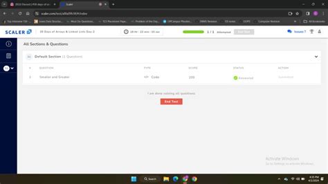 Chahat Rajput On Linkedin Day 2 Completed 👍 Easy Level Code Of Array 30 Days Of Array And Linked