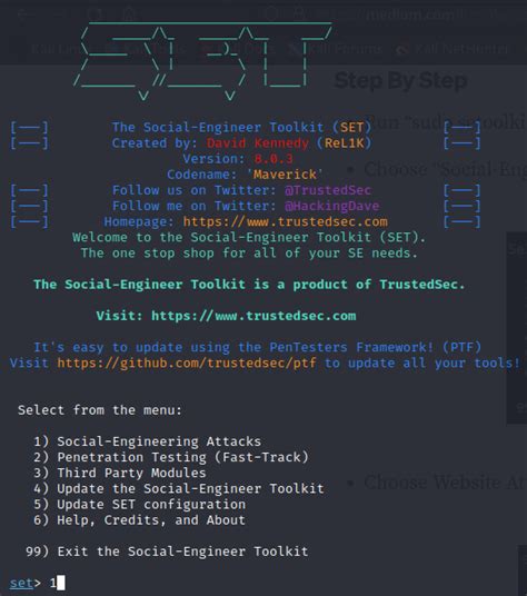 Hack Using Set Social Engineering Toolkit By Azell Oct 2023 Medium