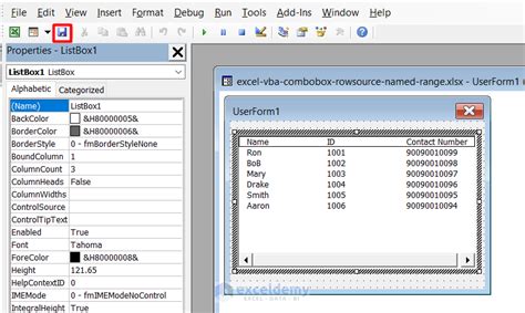 How To Get Excel Vba Combobox With Rowsource Named Range
