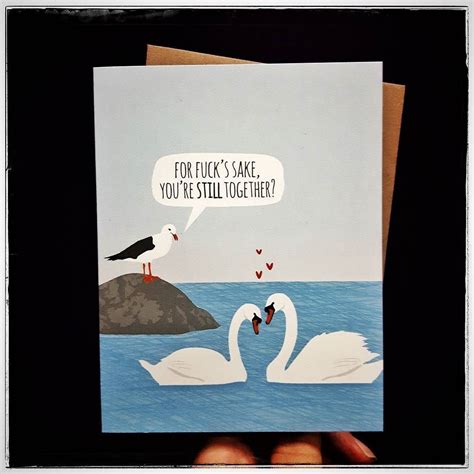 Happy Anniversary Card With Swans