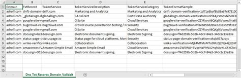 analyzing dns txt records to fingerprint online service providers