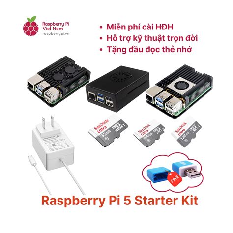 Raspberry Pi 5 Starter Kit Miễn Phí Cài Hệ điều Hành