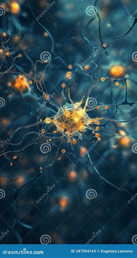 Intricate Illustration Of Neural Connections And Synaptic Communication