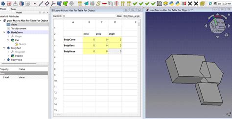 Macro Alias For Table For Object Freecad Documentation