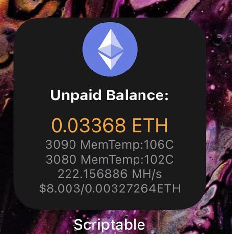 made a custom mining widget r scriptable