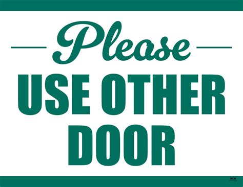 Please Use Other Door Signs 15 Free Signs Printabulls