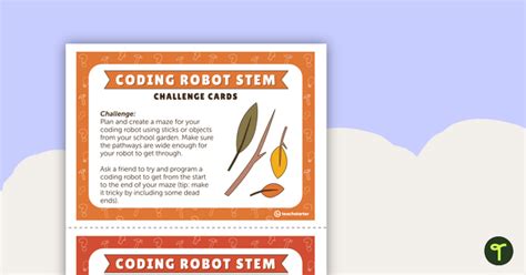 Coding Robot STEM Challenge Task Cards Teach Starter