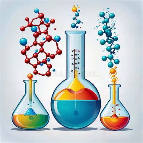 Chemical Reaction Atoms Science And Chemistry Icon Stock Illustration Illustration Of