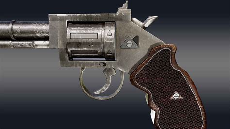 Webley Revolver Pistol 3d Model Cgtrader