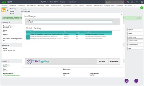 Filemailmergenewuipng Accelerator For Sagecrm