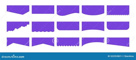 Separator Header For Web Page Design Flat Vector Illustration Set Of Template With Different