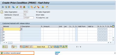 Sap Sd Define Condition Records