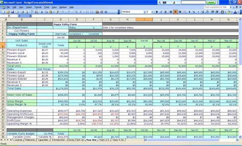spreadsheet template excel — db
