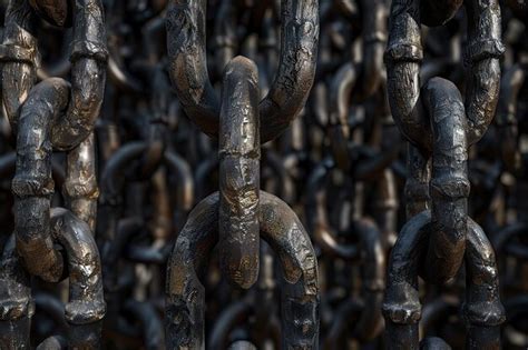 Number Of Heavy Chain Links Next To Each Other Vertically Premium Ai Generated Image