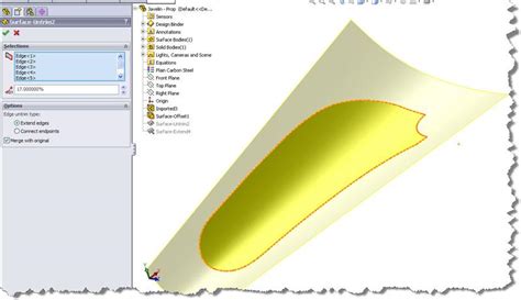 La Commande Extend Surface De Solidworks Ne Fonctionne Pas Avec Mon Modèle