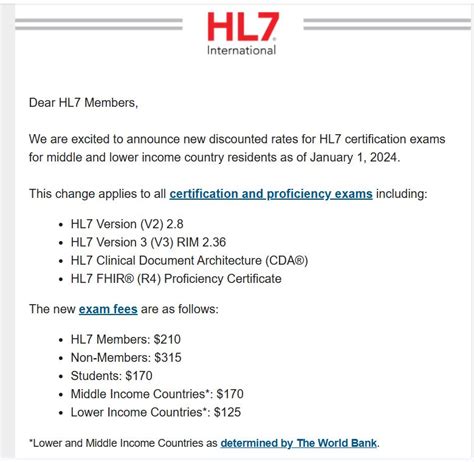 Hl7 India On Linkedin Good News Health Level Seven International Certification Exam Fees Have…