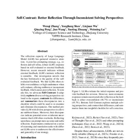 Self Contrast Better Reflection Through Inconsistent Solving
