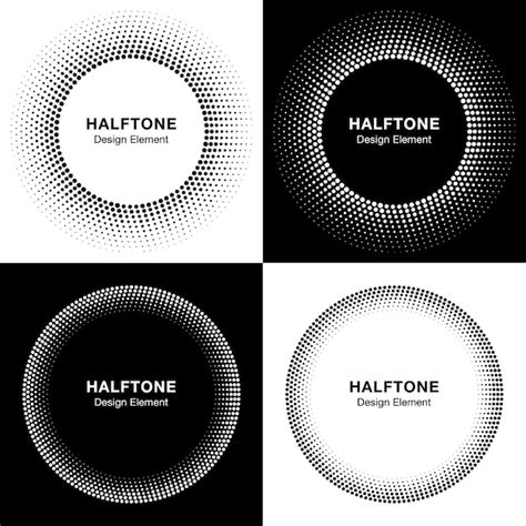 Premium Vector Set Of Abstract Halftone Circles