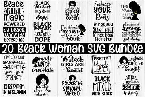Black Woman Svg Bundle Graphic By Printablestore · Creative Fabrica
