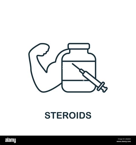 Steroids Icon Monochrome Simple Fitness Icon For Templates Web Design And Infographics Stock