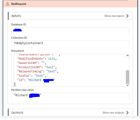 Dynamics Crm Partition Error When Uploading To Cosmosdb From Crm