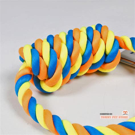 Pet Rope Knot Chew Toy With Handle For Large Breed Dogs Durable Chew