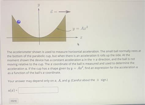 Solved The Accelerometer Shown Is Used To Measure Horizontal Chegg