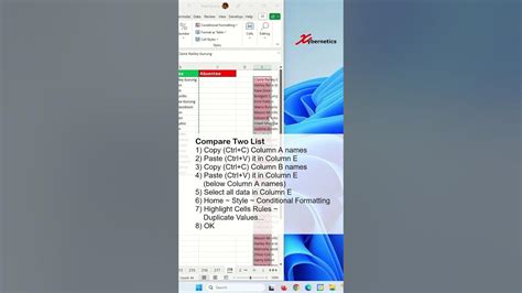 How To Compare Two Lists To Find Missing Values Without Formula In