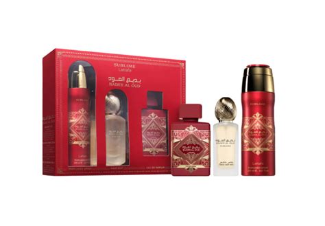 Set Lattafa Badee Al Oud Sublime By Lattafa Unisex 3 Pcs 3 4 Oz Edp