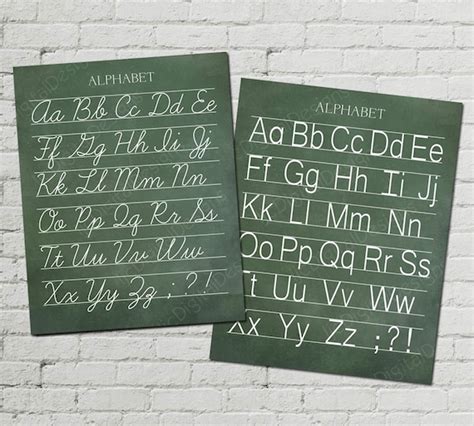 Cursive Alphabet Poster 45 Off Th
